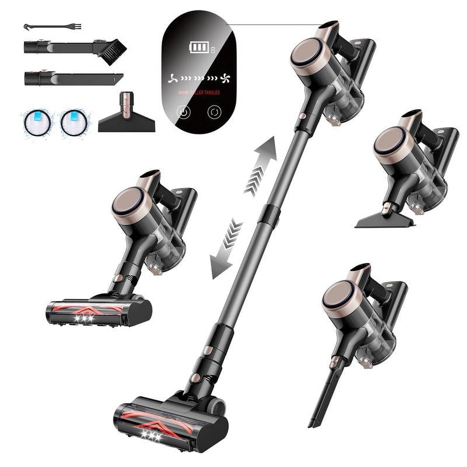 Cordless Vacuum Cleaner, 300W 23KPa Lightweight Stick Vacuum with ...