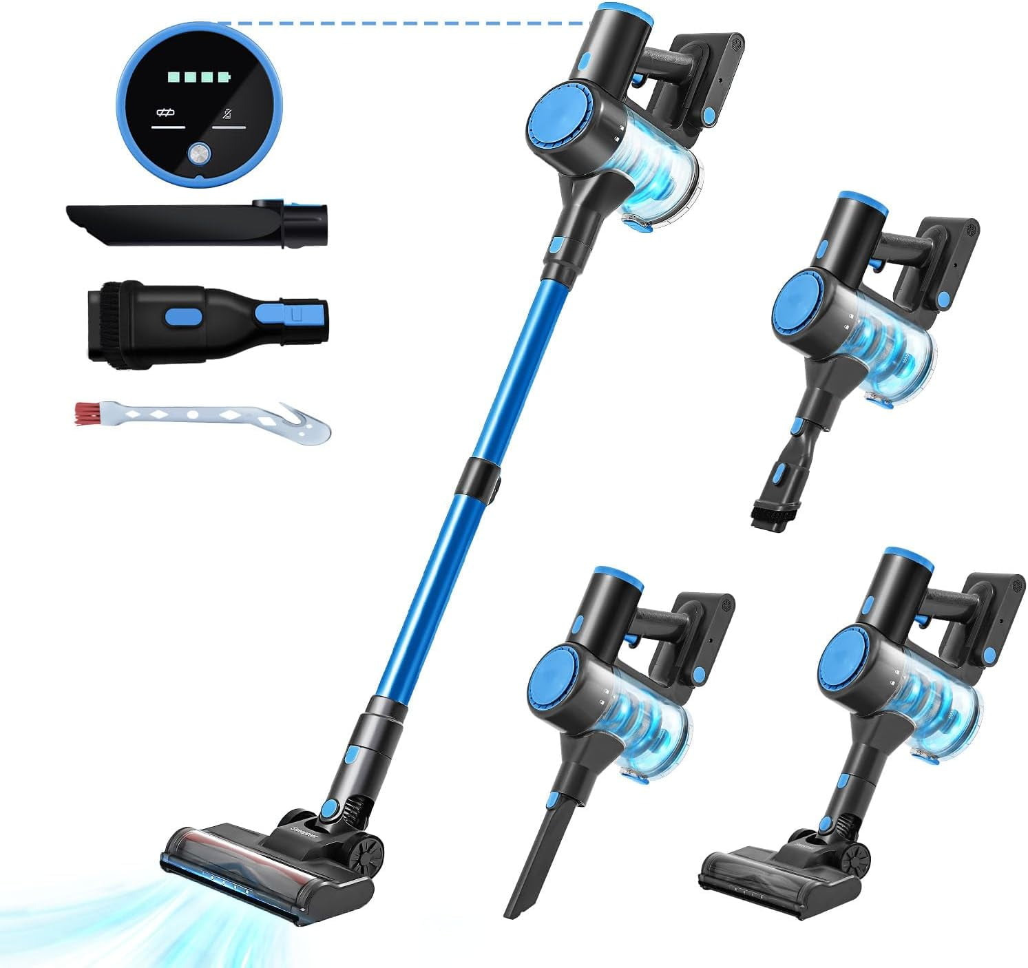 Cordless Vacuum Cleaner, 35Kpa Powerful Suction Stick Vacuum with ...