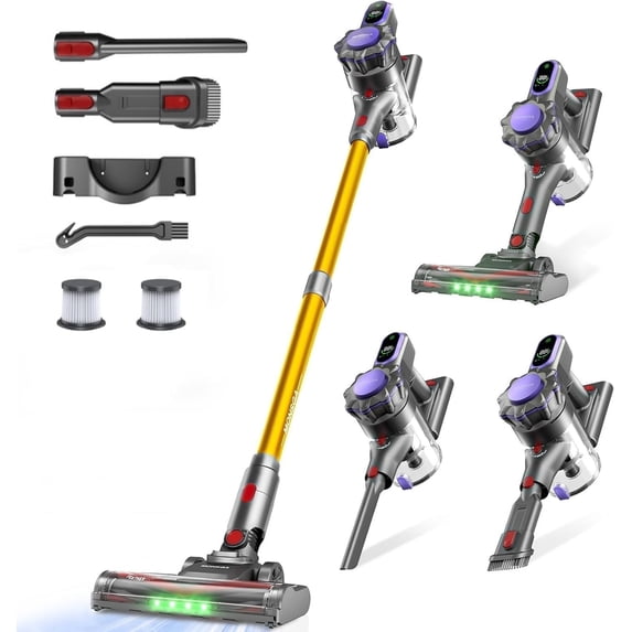 Cordless Vacuum Cleaner, 45KPa 400W Stick Vacuum for Home, 50Mins Anti ...