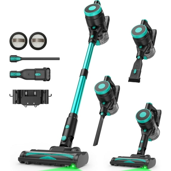 Cordless Vacuum Cleaner,45Mins Runtime Vacuum, Anti-Tangle and 1.5L ...