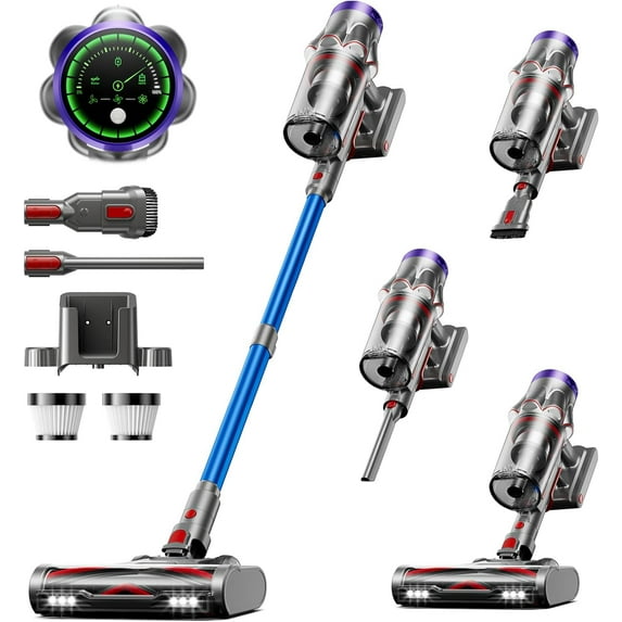 Cordless Vacuum Cleaner, 50KPa 600W 70Mins Vacuum Cleaner for Home ...