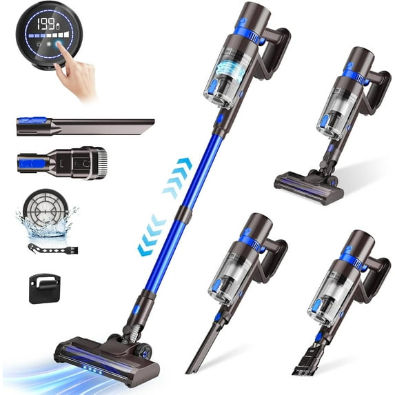 Cordless Vacuum Cleaner, 550W 45KPA 50Min Vacuum Cleaners for Home ...