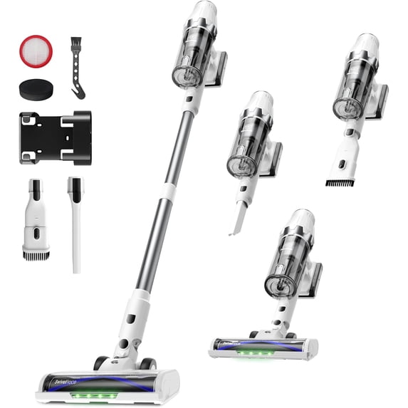 Cordless Vacuum Cleaner, 580W 48KPA 65Mins Vacuum Cleaners for , Self ...