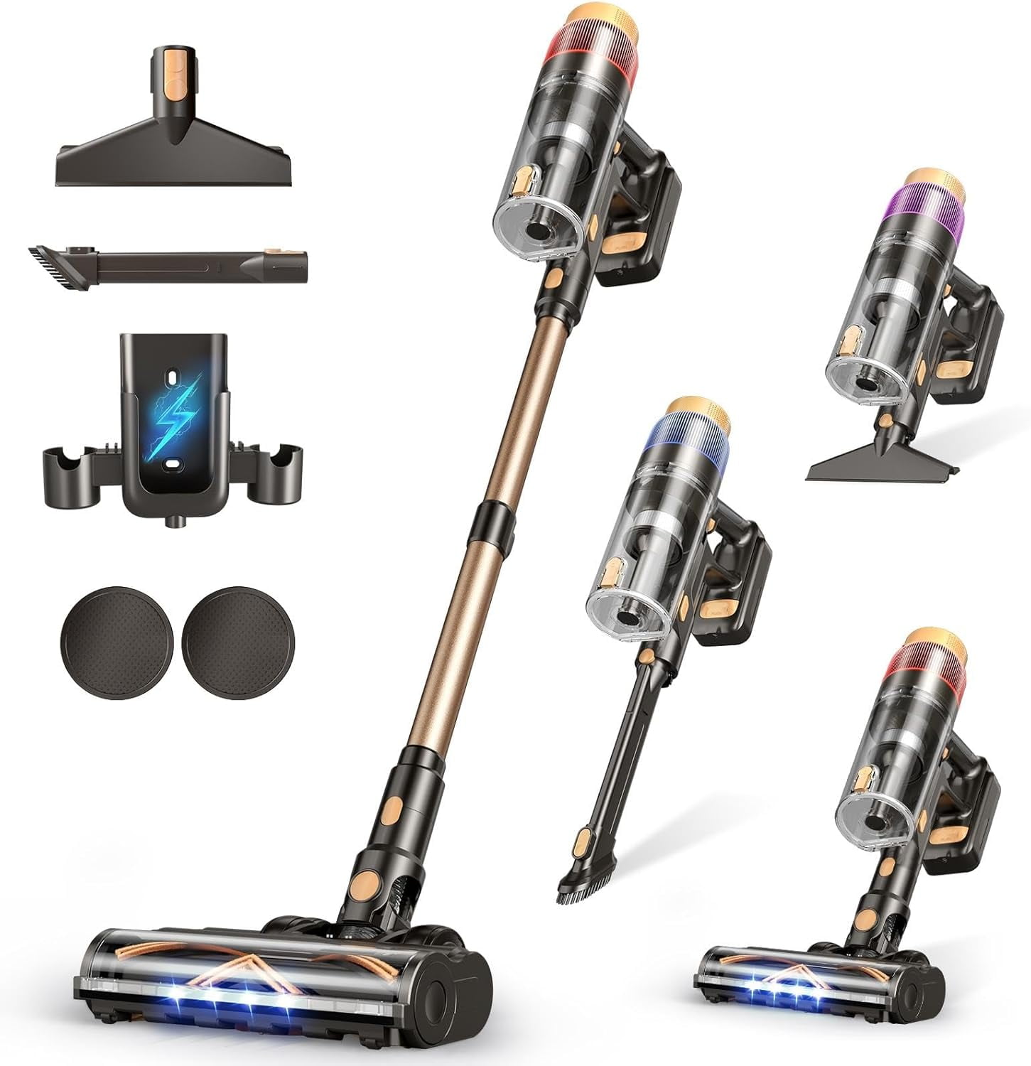 Cordless Vacuum Cleaner 580W 48KPA 70 Mins Vacuum Cleaners for Home ...
