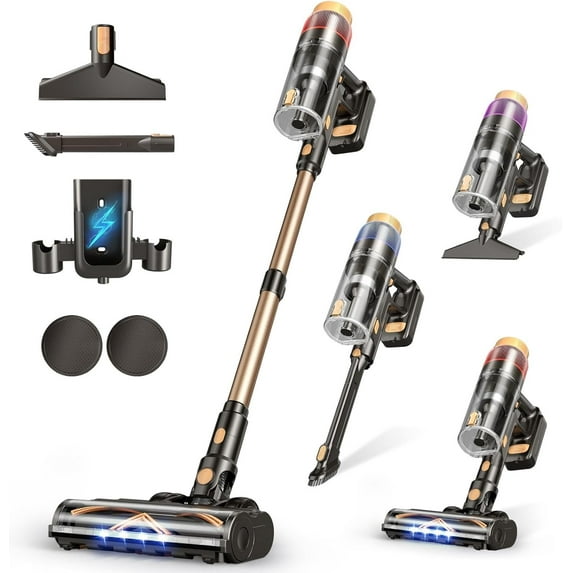 Cordless Vacuum Cleaner, 580W 48KPA 70 Mins Vacuum Cleaners for Home ...
