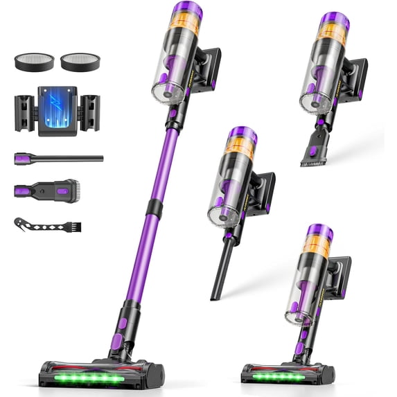 Cordless Vacuum Cleaner, 650W 48KPa Vacuum Cleaners for , Self-Standing ...