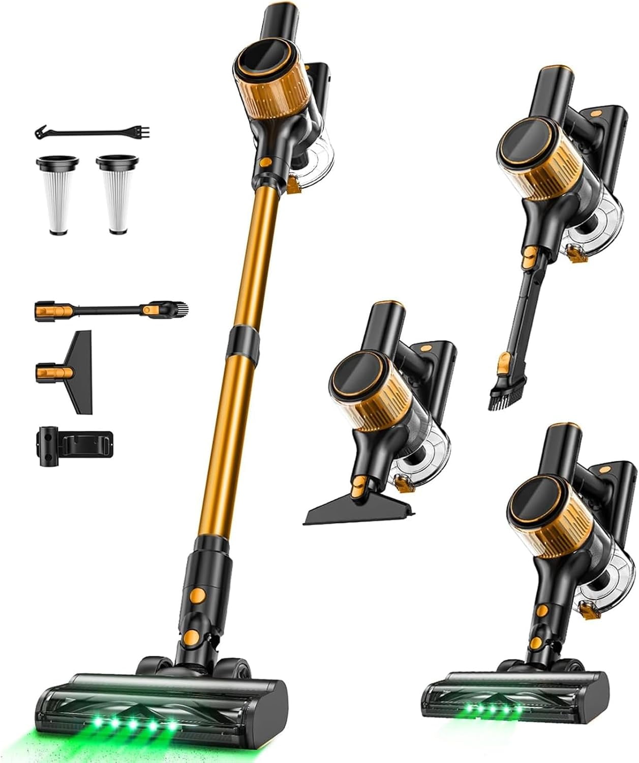 Cordless Vacuum Cleaner, 8 in 1 Powerful Suction Lightweight Vacuum ...