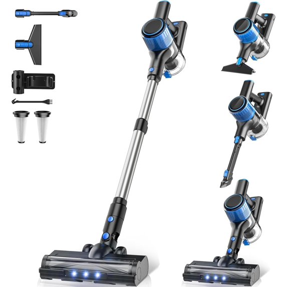 Cordless Vacuum Cleaner, 8 in 1 Suction Lightweight Vacuum Cleaner for ...
