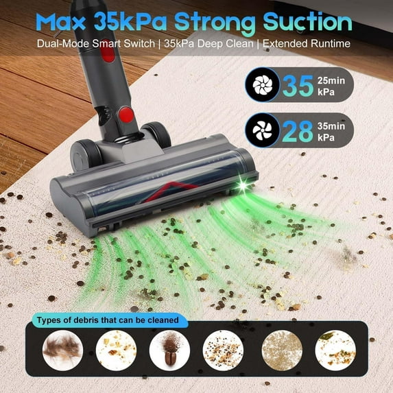 Cordless Vacuum Cleaner, 8-in-1 Powerful Stick Vacuum Cleaners For Home ...
