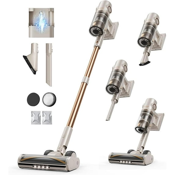 Cordless Vacuum Cleaner,80Mins/50kpa Vacuum Cleaners for Home,Stick ...