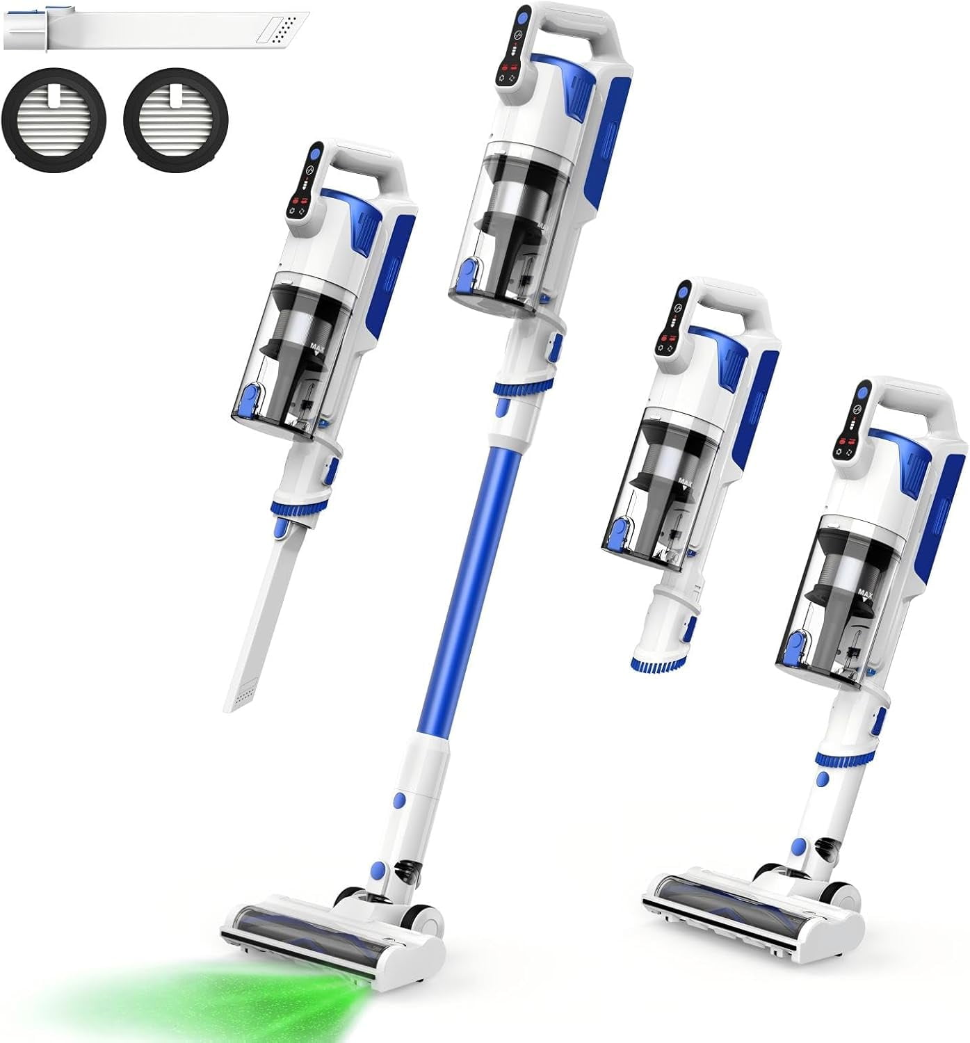 Cordless Vacuum Cleaner, Brushless Motor Powerful Suction Stick Vacuum ...