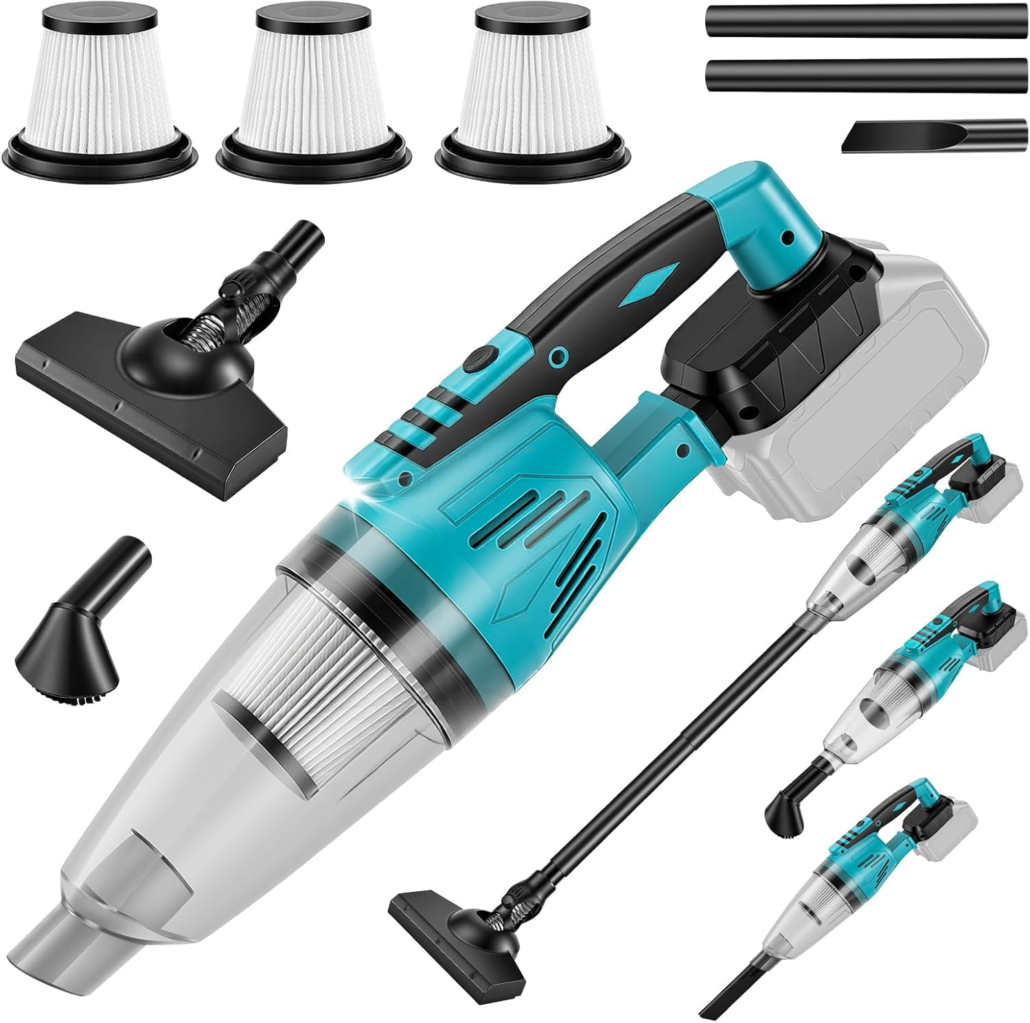 Cordless Vacuum Cleaner Compatible with Makita 18V Battery, Handheld ...