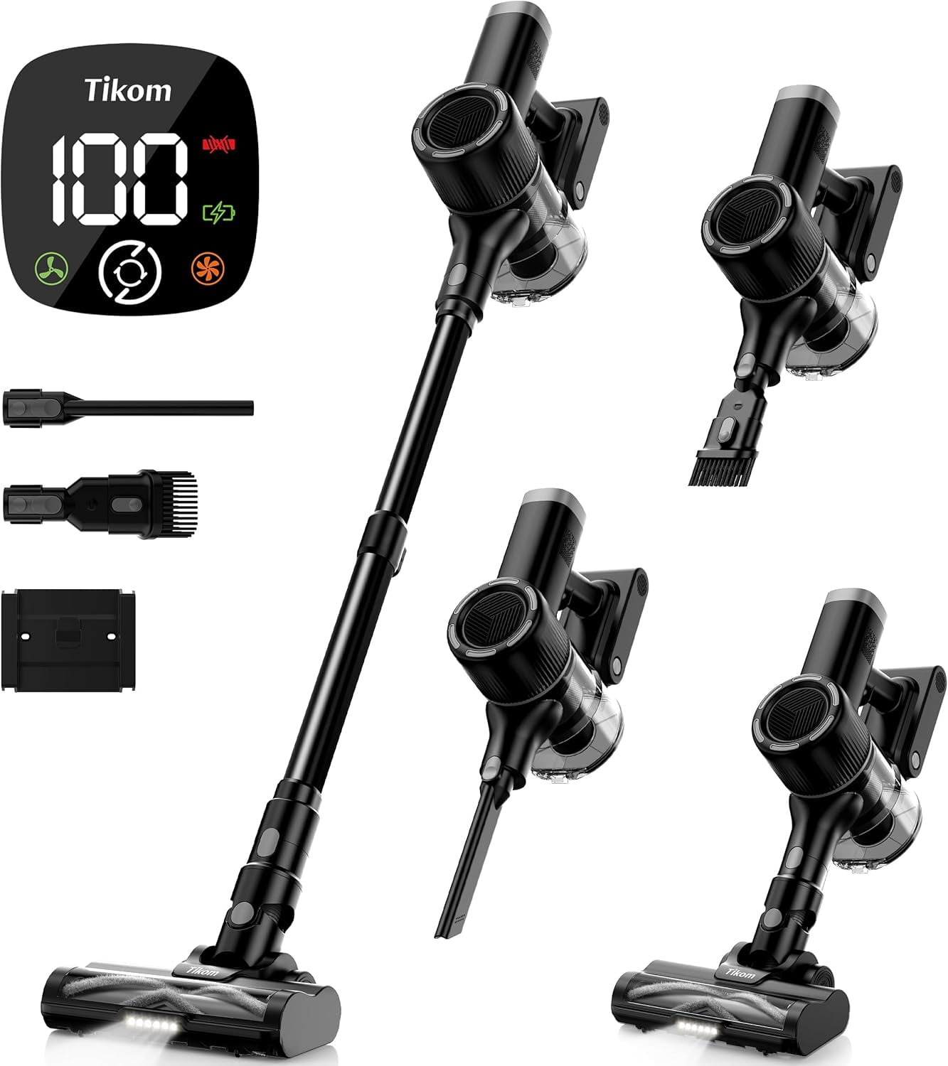 Cordless Vacuum Cleaner for Home, 40000Pa/450W Stick Vacuum with ...