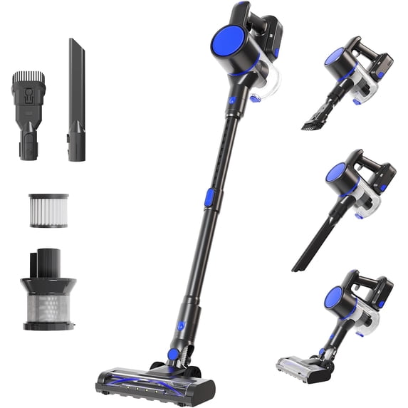 Cordless Vacuum Cleaner, Lightweight Stick Vacuum for with Anti-Tangle ...