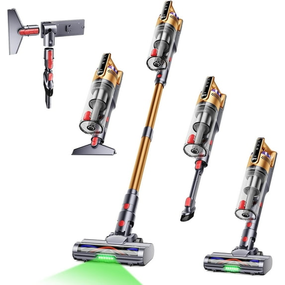 Cordless Vacuum Cleaner, Self-Standing Lightweight Vacuum with 50 mins ...