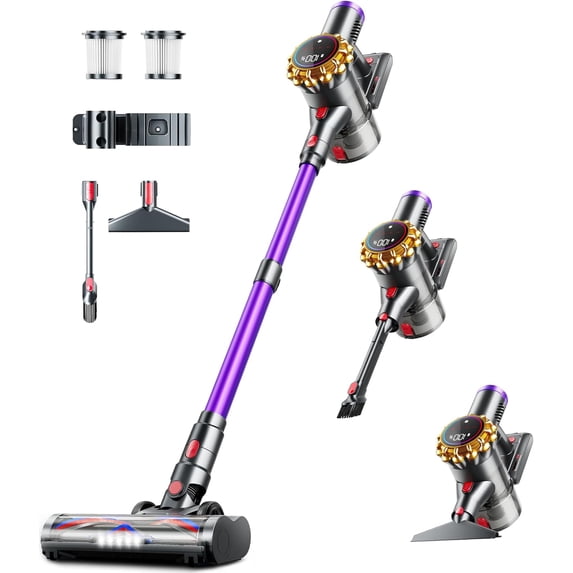 Cordless Vacuum Cleaner,Upgraded 550W 45KPA 60Mins Vacuum Cleaners for ...