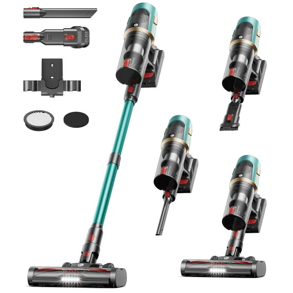 Cordless Vacuum Cleaner, Upgraded 580W 48KPA 65Mins Vacuum Cleaners for ...