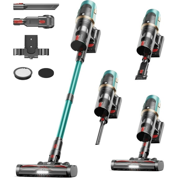 Cordless Vacuum Cleaner, Upgraded 580W 48KPA 65Mins Vacuum Cleaners for ...