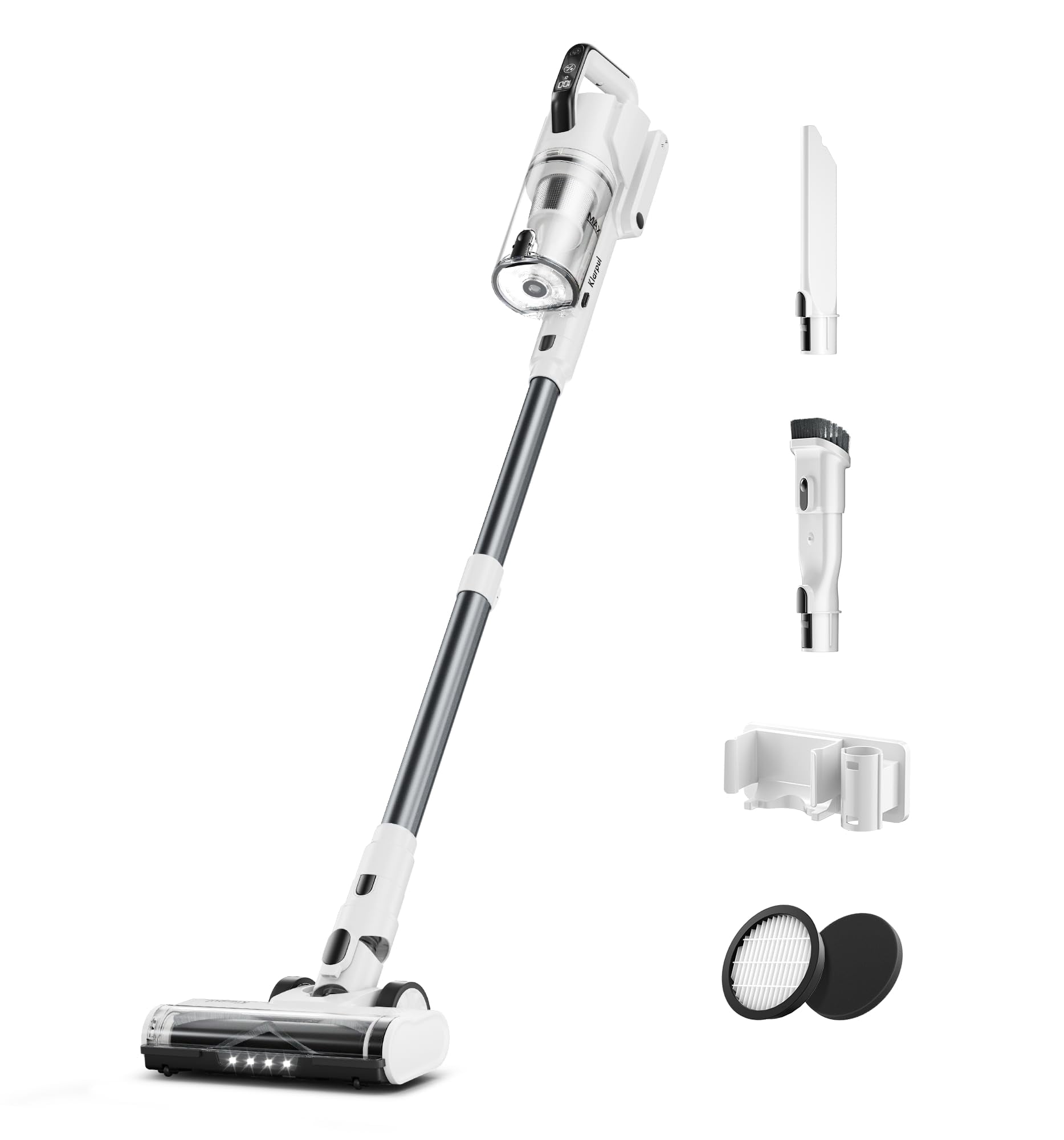 Cordless Vacuum Cleaner, Upgraded 650W 55KPA 70Mins Runtime Fast ...