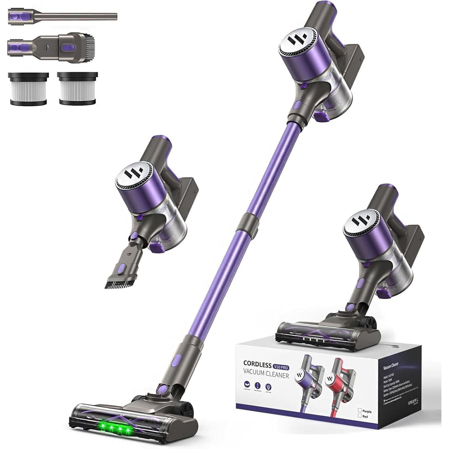 Cordless Vacuum Cleaner,Vacuum Cleaner for Home with Brushless Motor ...