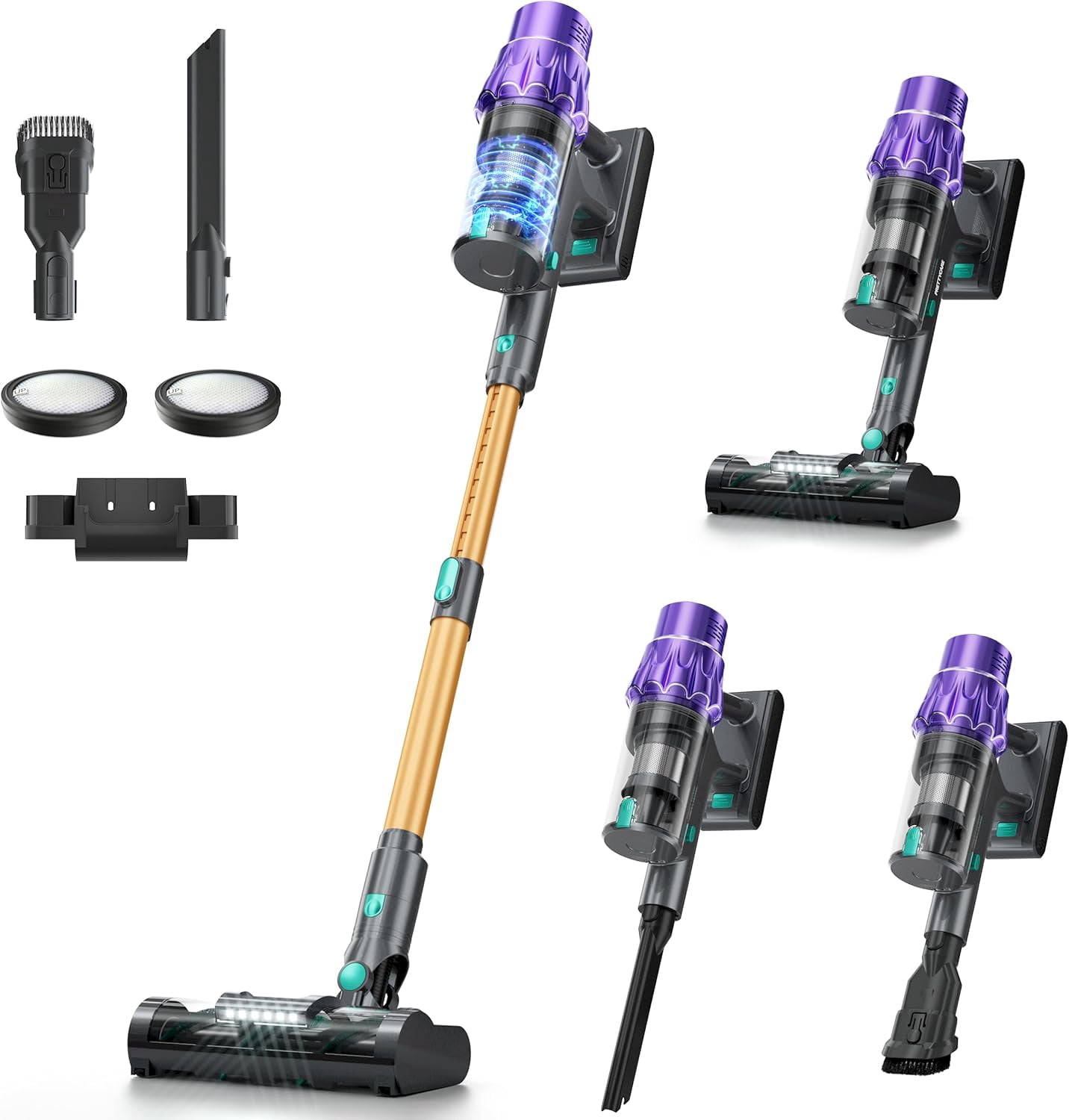 Cordless Vacuum Cleaner, Vacuum Cleaners for Home 50KPA/70Mins Powerful ...