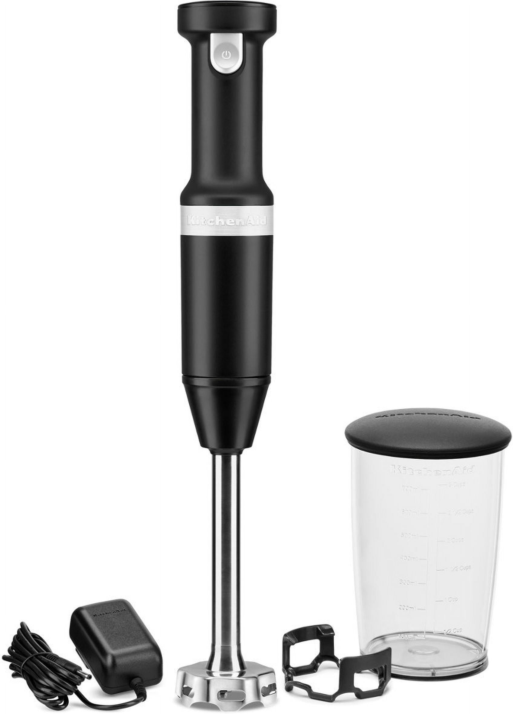 Cordless Variable Speed Hand Blender, Removable 8" Blending Arm - Black ...
