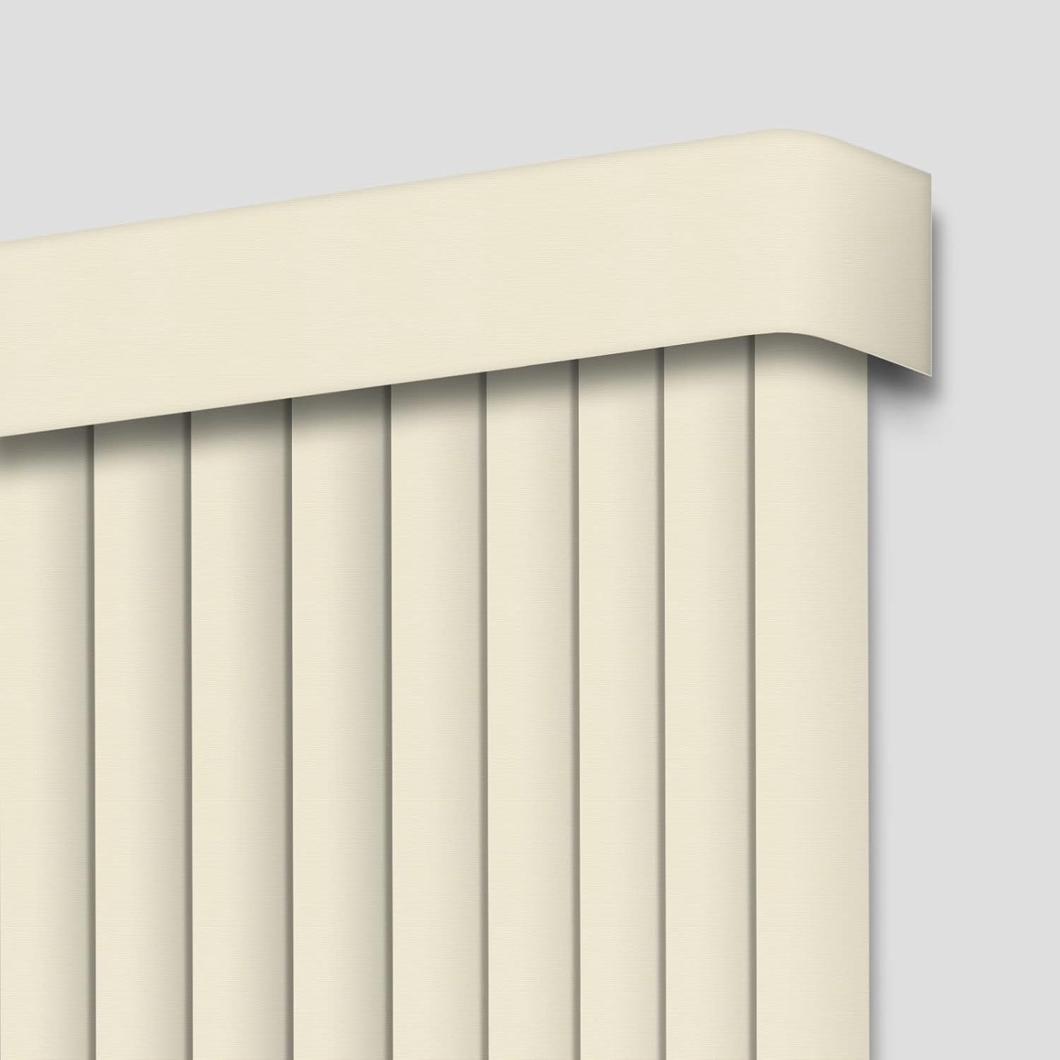 Cordless Vertical Blinds Window Blind, Light Filtering Beige Fabric ...