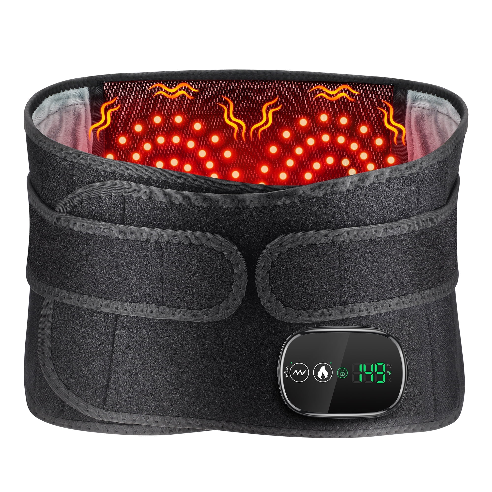 Cordless Waist Heating Pad, Back Heated Massage Brace Wrap, Abdomen ...
