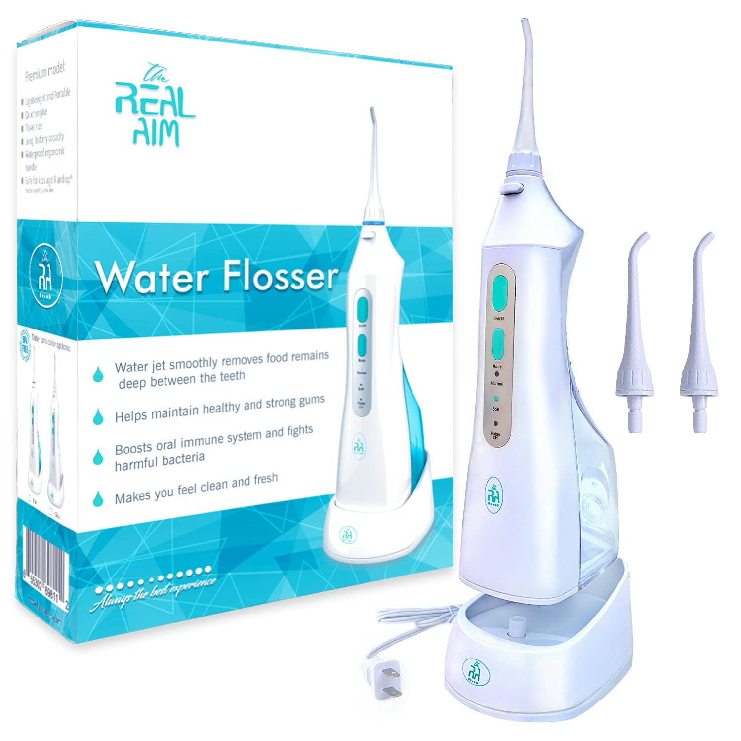 Cordless Water Flosser Portable Water Pick Teeth Cleaner Dental Oral ...