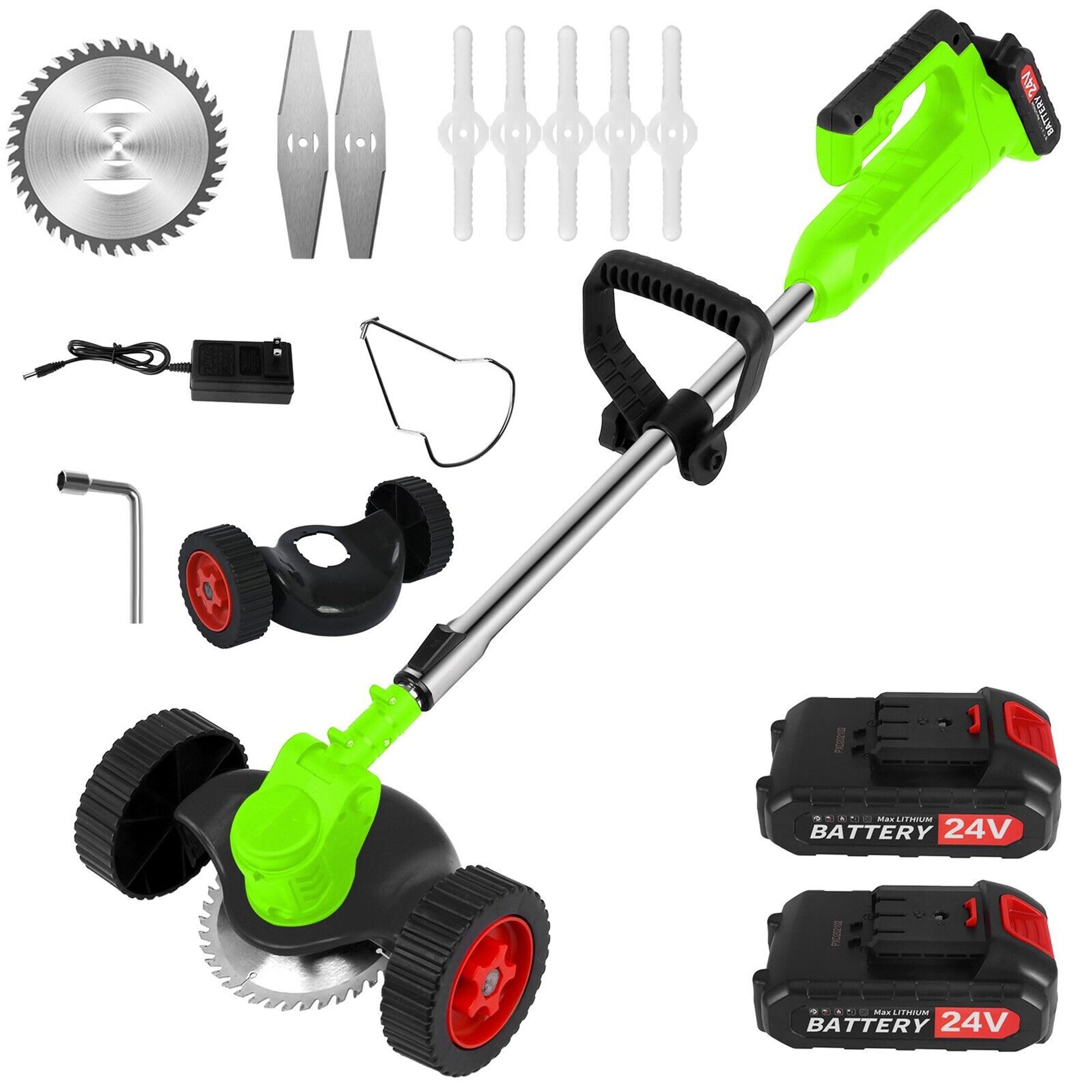 Cordless Weed Eater Electric Brush Cutter Lawn Edger Grass String ...