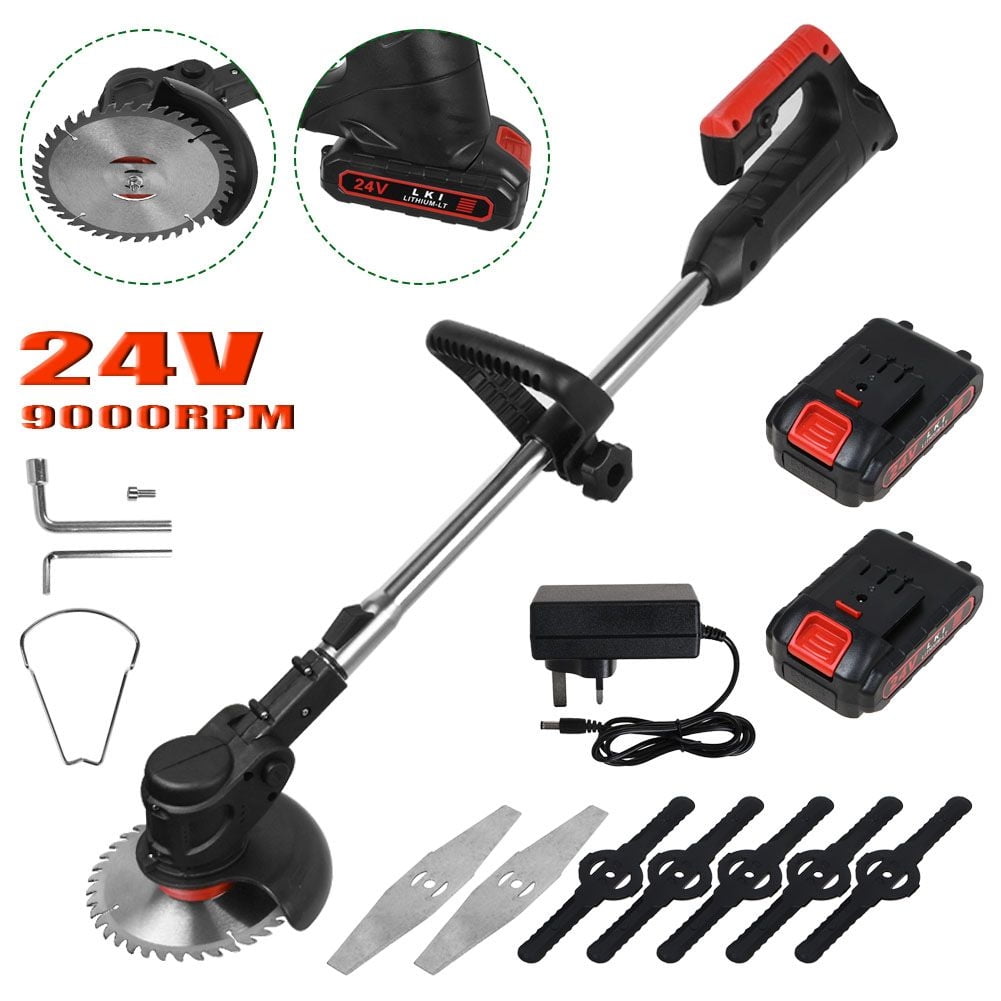 Cordless Weed Eater Electric Brush Cutter Lawn Edger Grass String ...