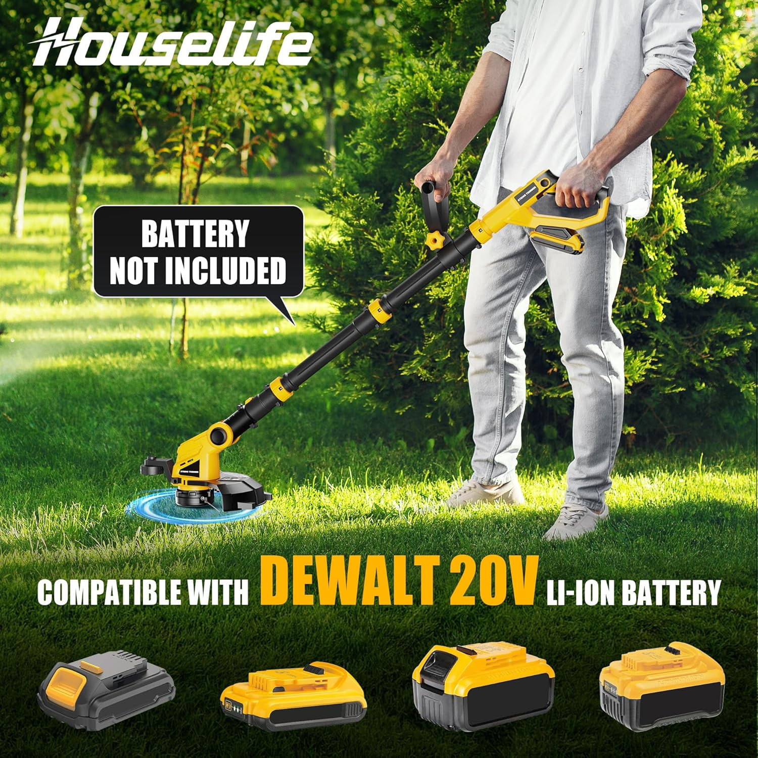 Cordless Weed Eater and Leaf Blower Combo Compatible with Dewalt 20V ...