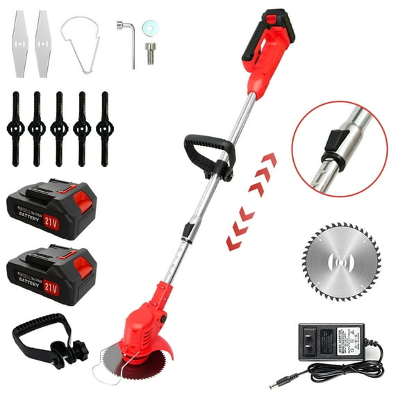 21V Cordless String Trimmer with 2 X 1.5Ah Battery and Charger ...