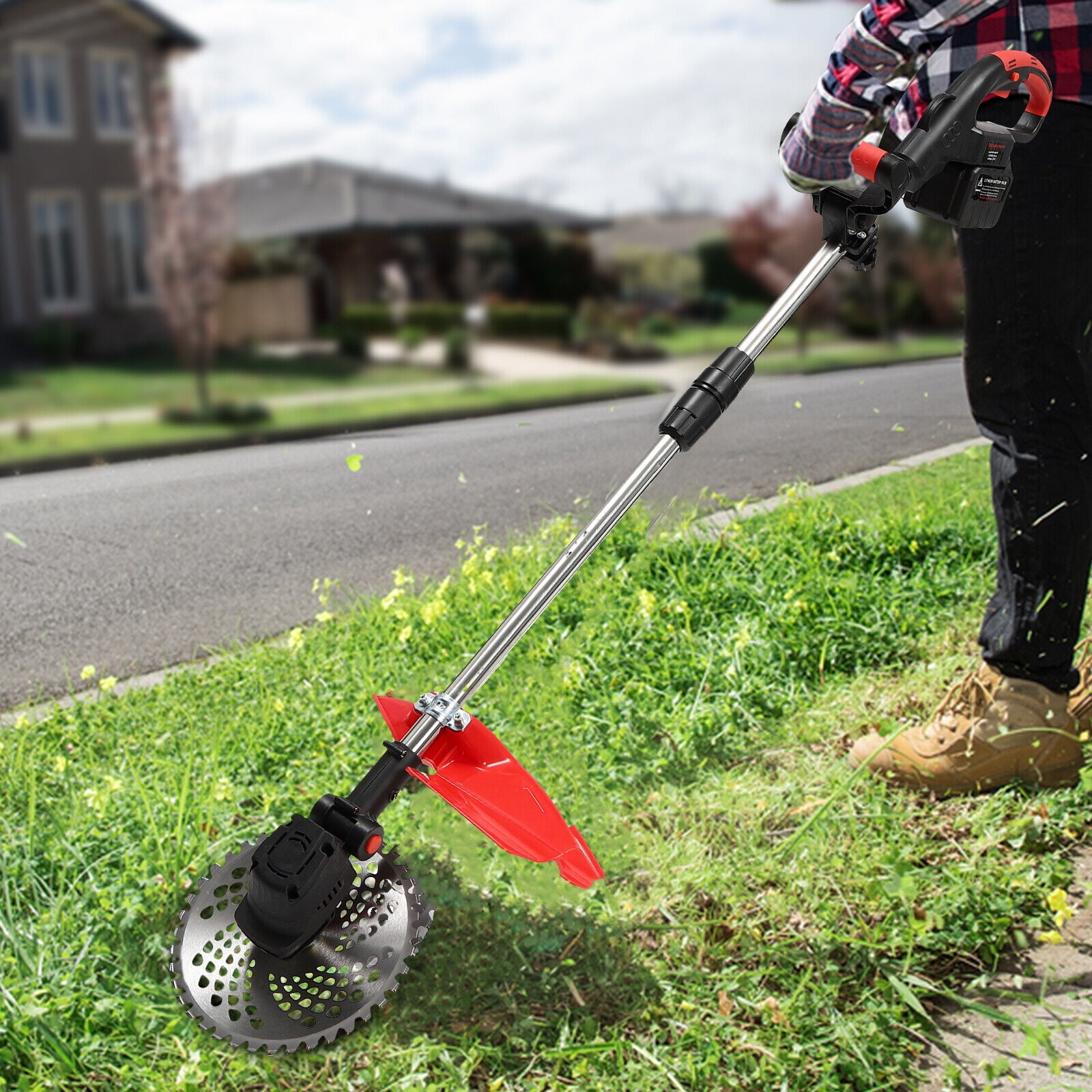 Cordless Weed Trimmer Battery Powered, 21V Lightweight Weed Wacker with ...