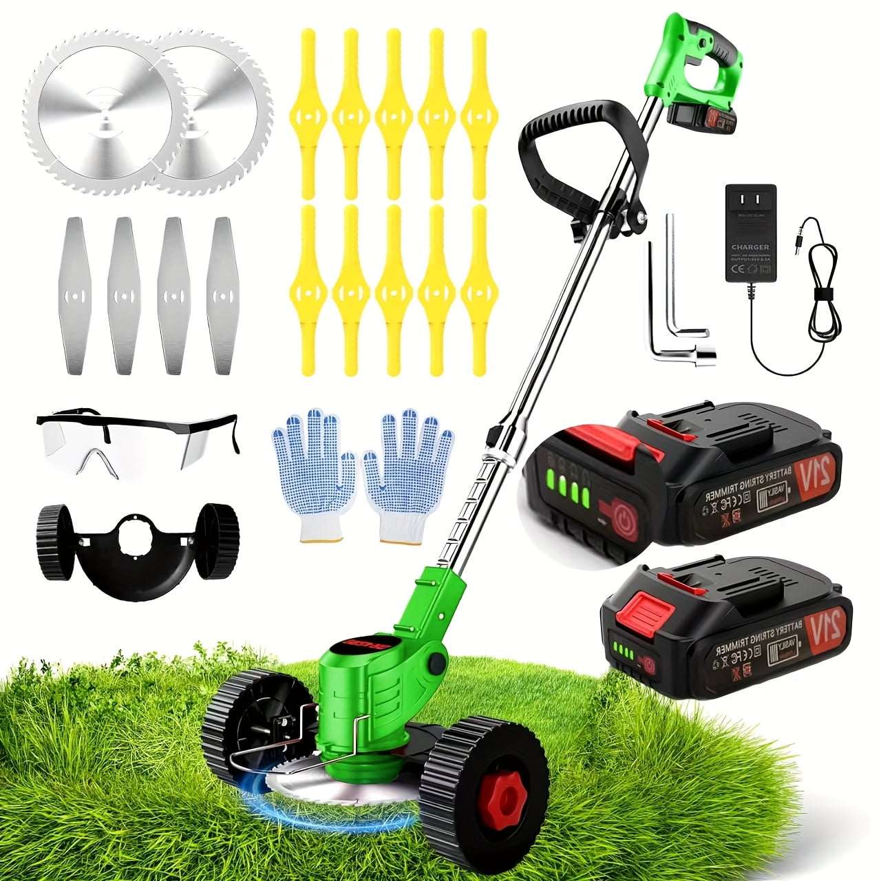 Cordless Weed Wacker, Battery Powered Weed Wacker 3 In 1 Rechargeable ...
