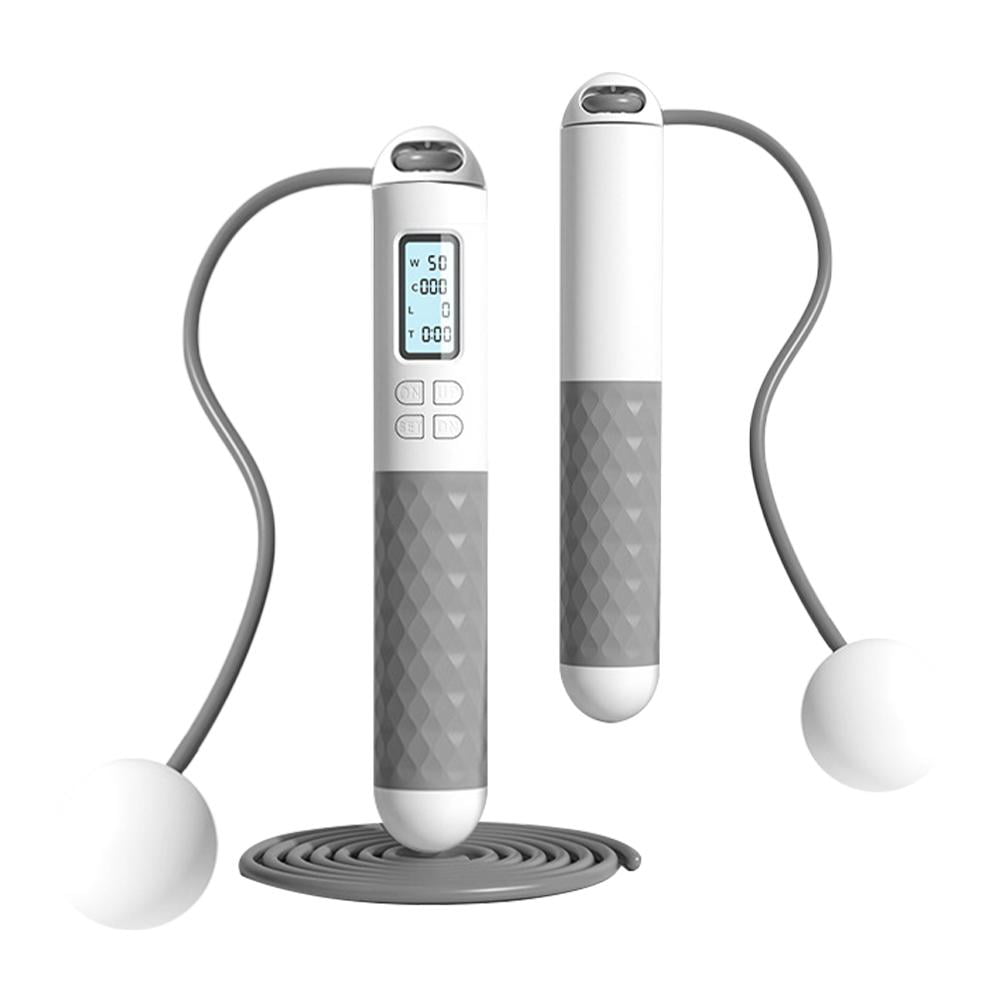 Cordless Weighted Digital Jump Skipping Rope with Counter Exercise Gym ...