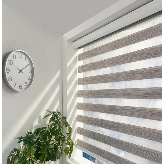 Cordless Zebra Blinds – Light Filtering Dual-Layer Window Shades for ...