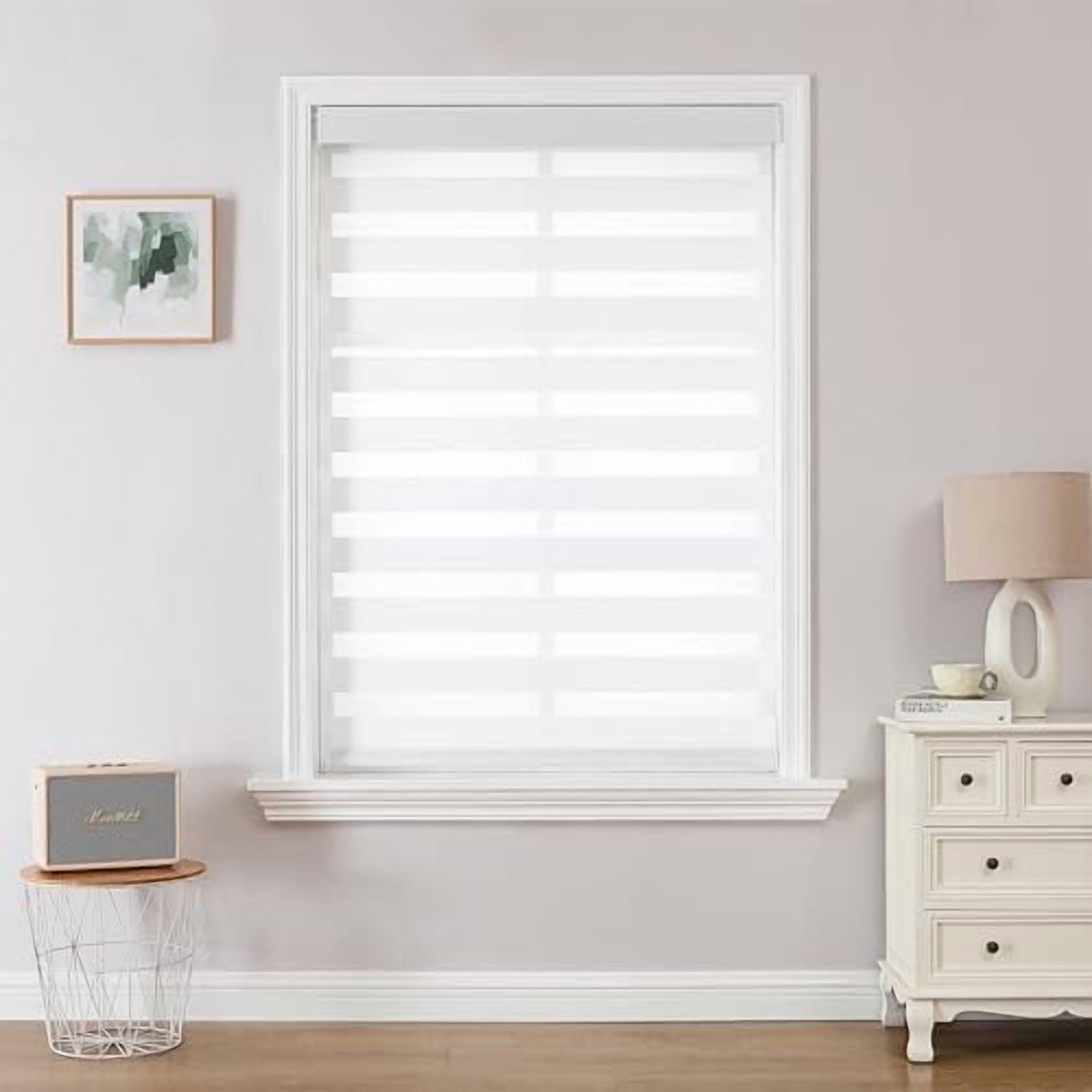 Cordless Zebra Blinds (Pro), Dual Layer Light Control Zebra Blinds for ...