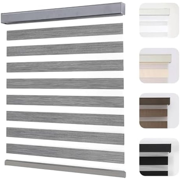 Cordless Zebra Blinds for Windows, Dual Layer Light Control Window ...