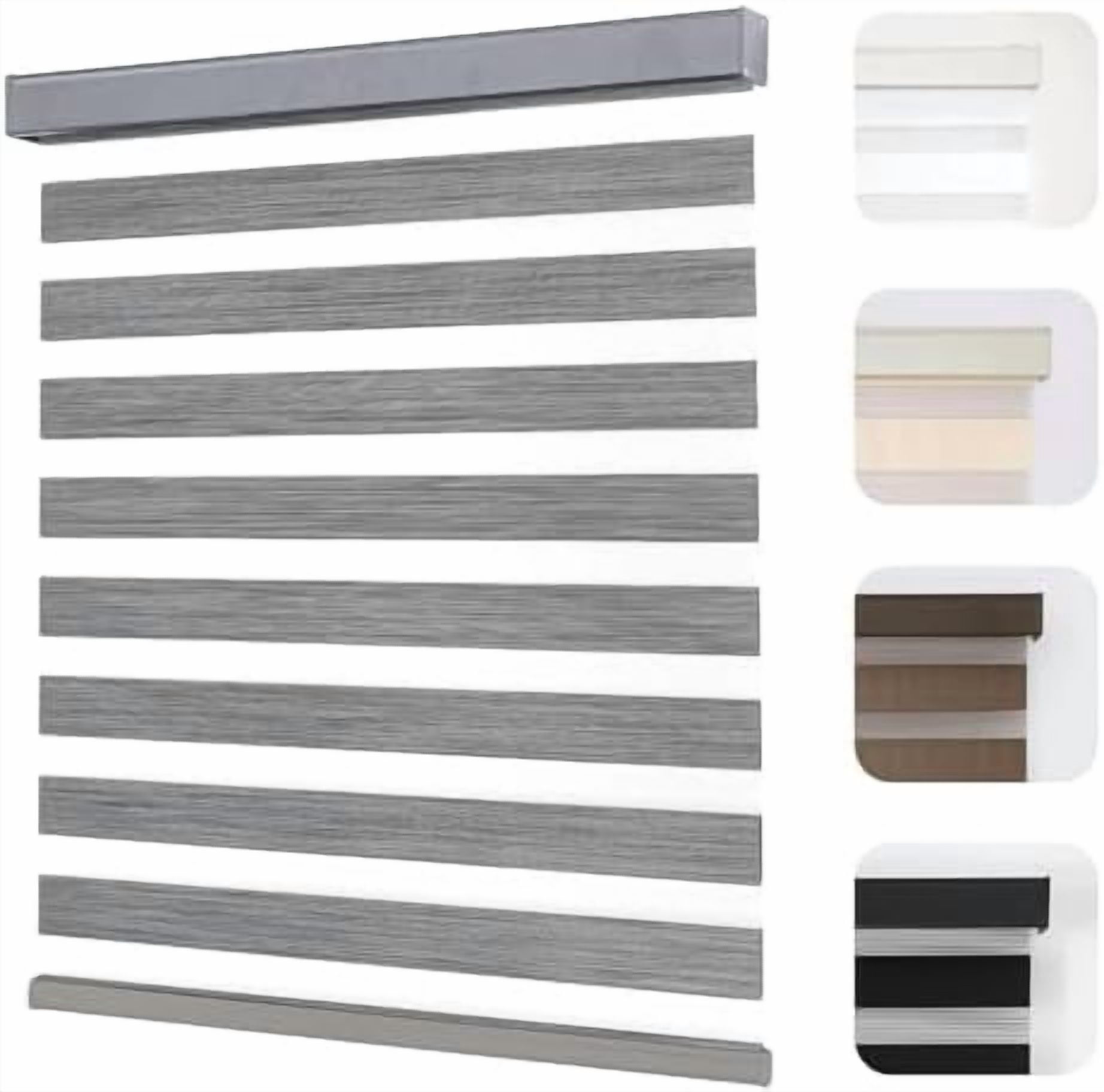 Cordless Zebra Blinds for Windows, Dual Layer Light Control Window ...