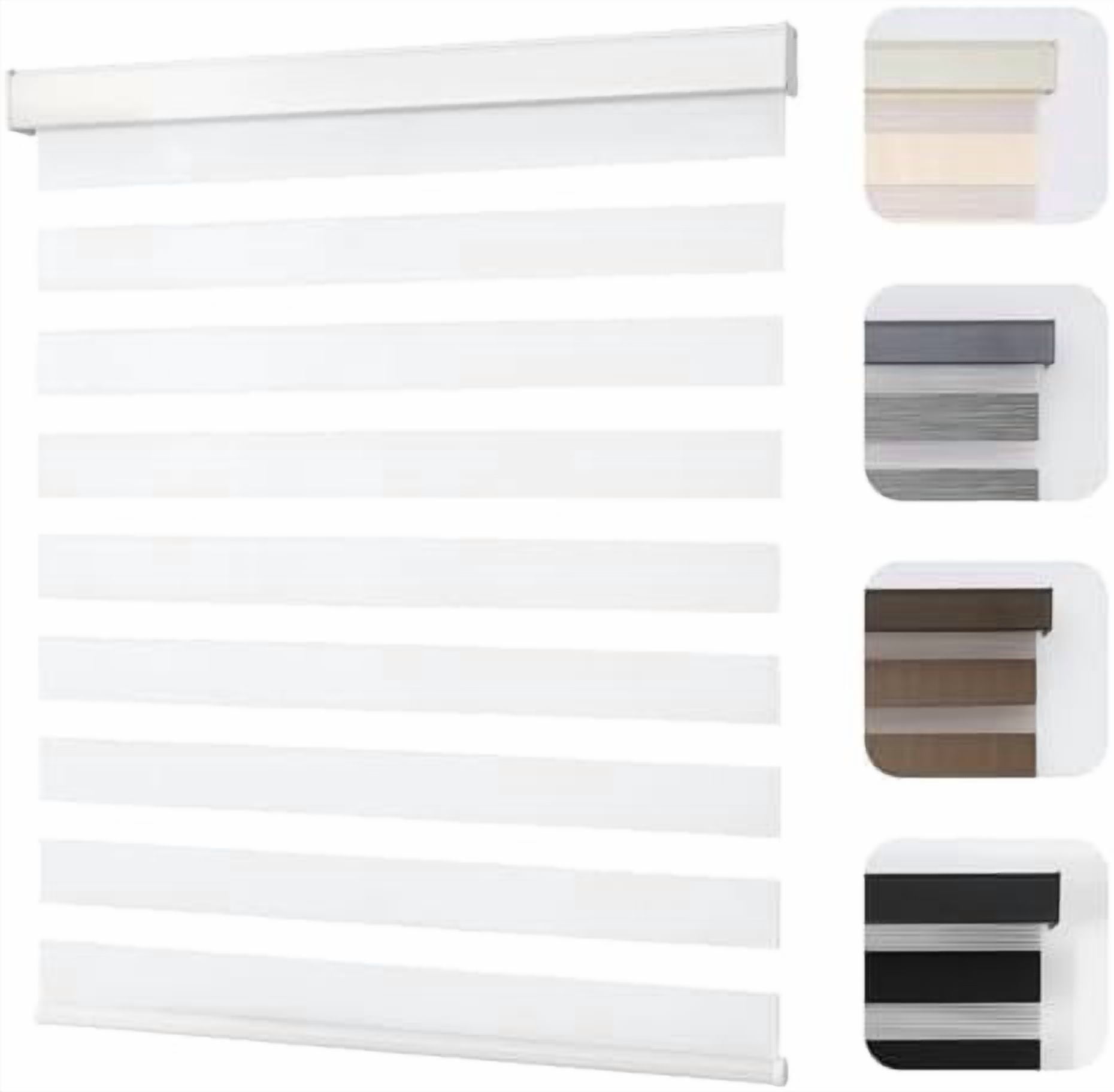 Cordless Zebra Blinds for Windows, Dual Layer Light Control Window ...