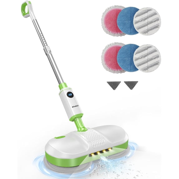 Cordless electric mop with headlight and sprayer floor cleaner, up to ...