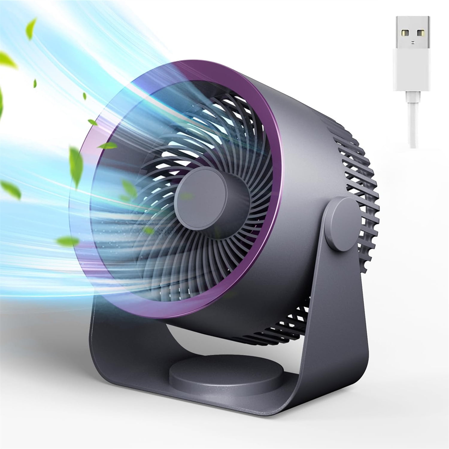 Cordless kitchen wall mount electric fan, 4000mAh USB home desktop air ...