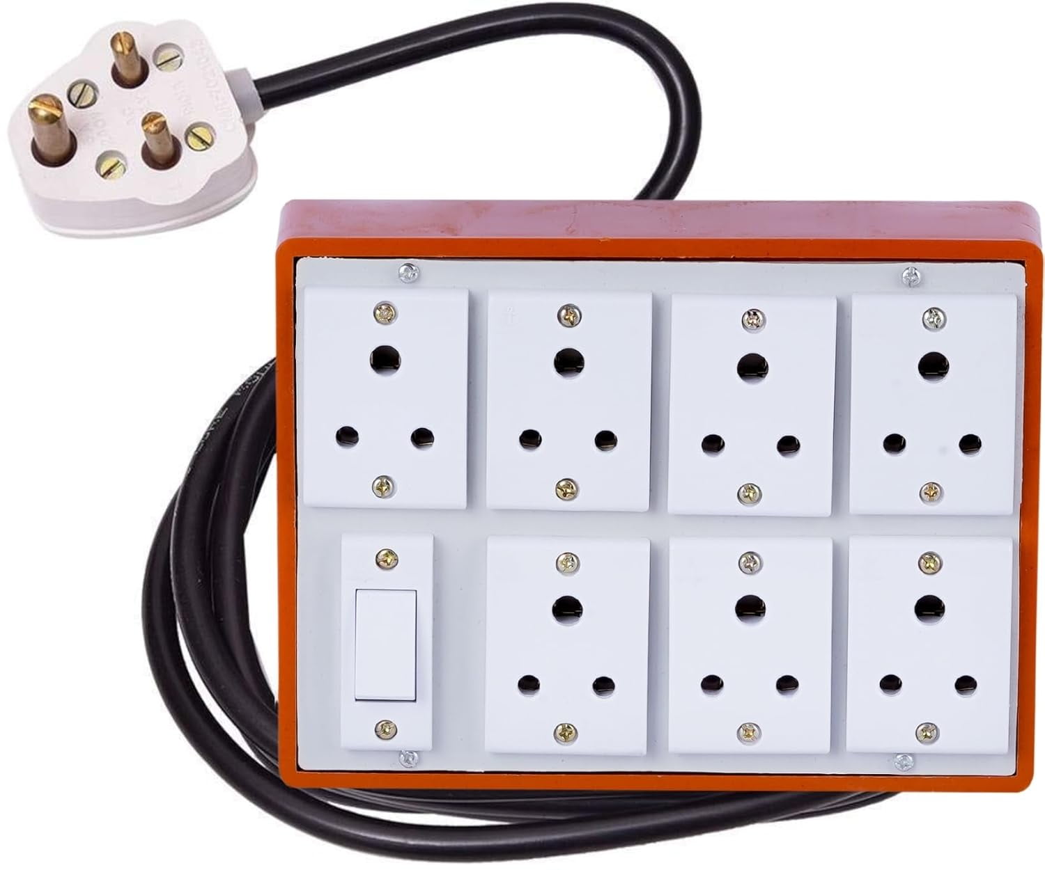 Cordnet Premium Extension BoardWIth Brown Seven Socket One Switch 5 ...