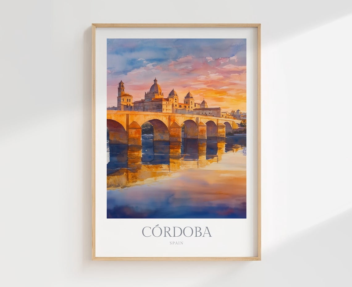 Cordoba Poster Spain Wall Art Home Decor Travel Cordova Poster ...