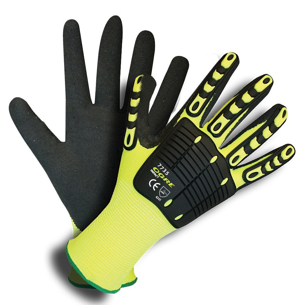 Cordova 7735 Impact Gloves, Padded Nitrile Coating for Extra Grip ...