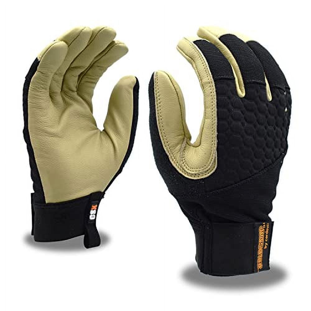 Cordova 99801 All Purpose Goatskin Cold Snap Gloves with Touchscreen Fingertips, Large, Black ...