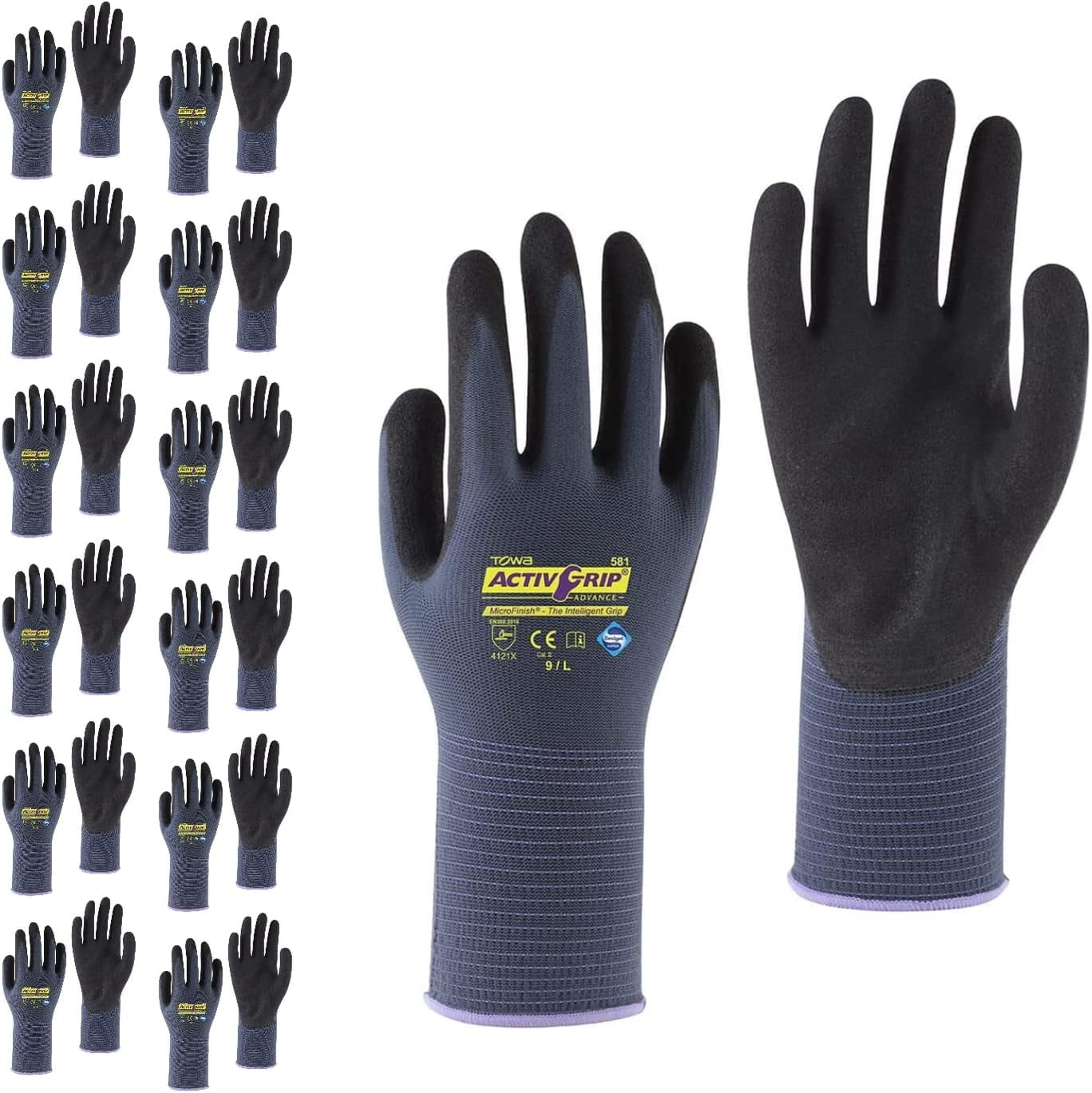 Cordova AG581 Oil Resistant Gloves, MicroFinish Coating for Extra Grip ...