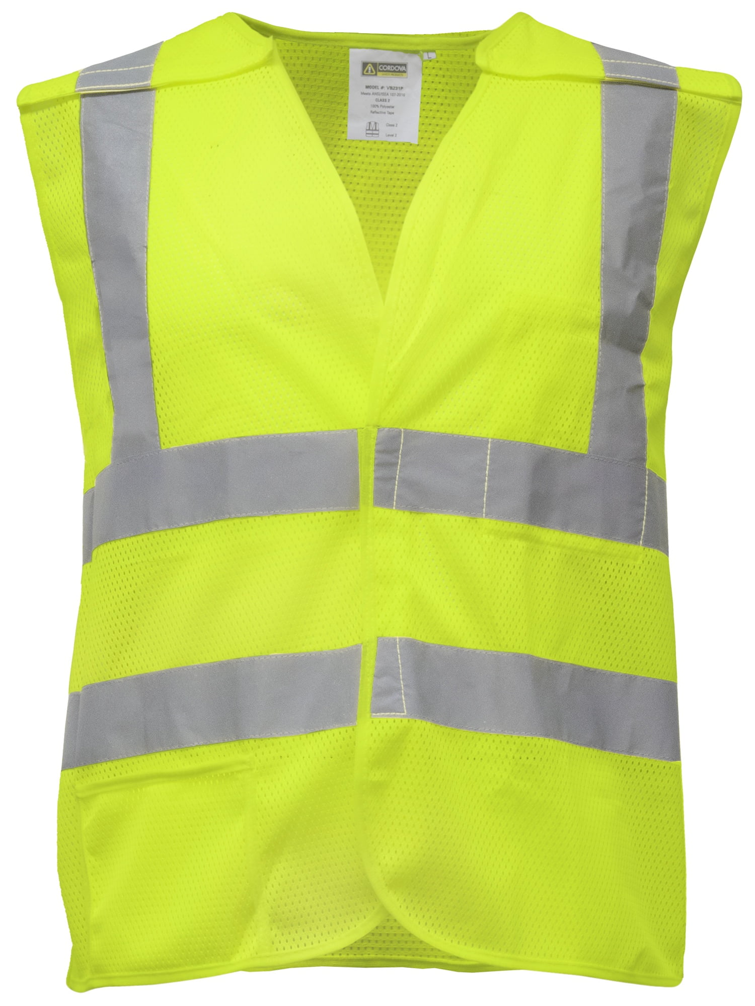 Cordova VB231P5XL Type R, Class II, 5-Point Breakaway Vest, Lime Mesh ...