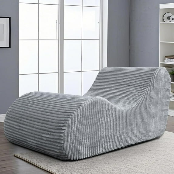 Corduroy Chaise Lounge Chair Couch Indoor Boneless Oversized High ...